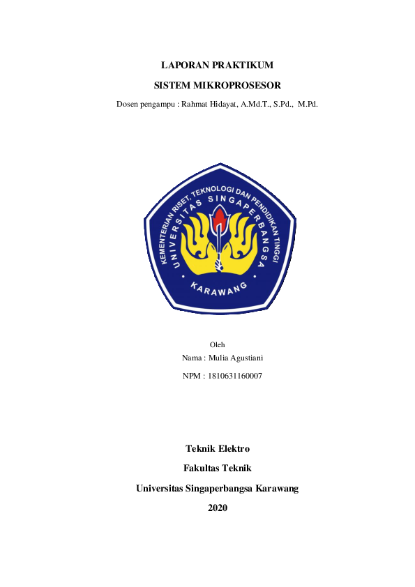 (PDF) LAPORAN PRAKTIKUM SISTEM MIKROPROSESOR