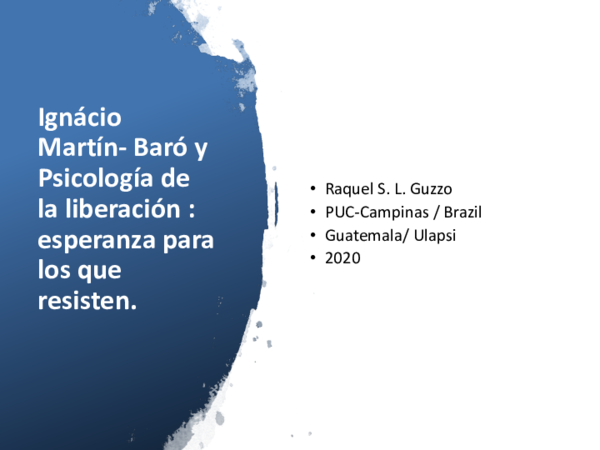 (PDF) Ignácio Martín-Baró y Psicología de la liberación : esperanza ...