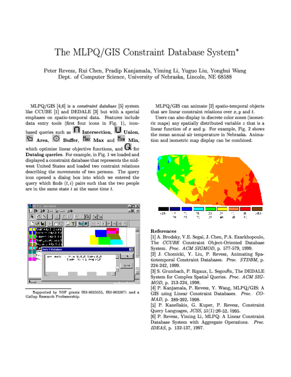 (PDF) The MLPQ/GIS Constraint Database System
