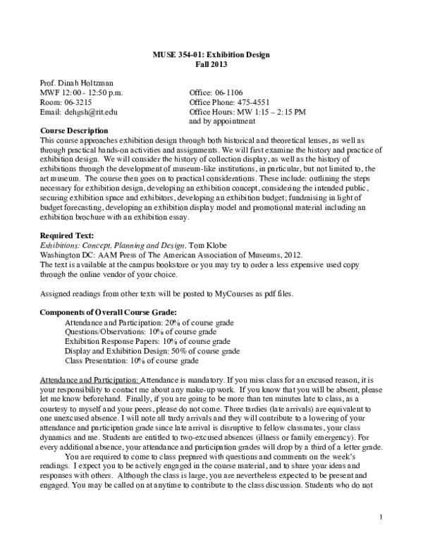 (PDF) Exhibition Design