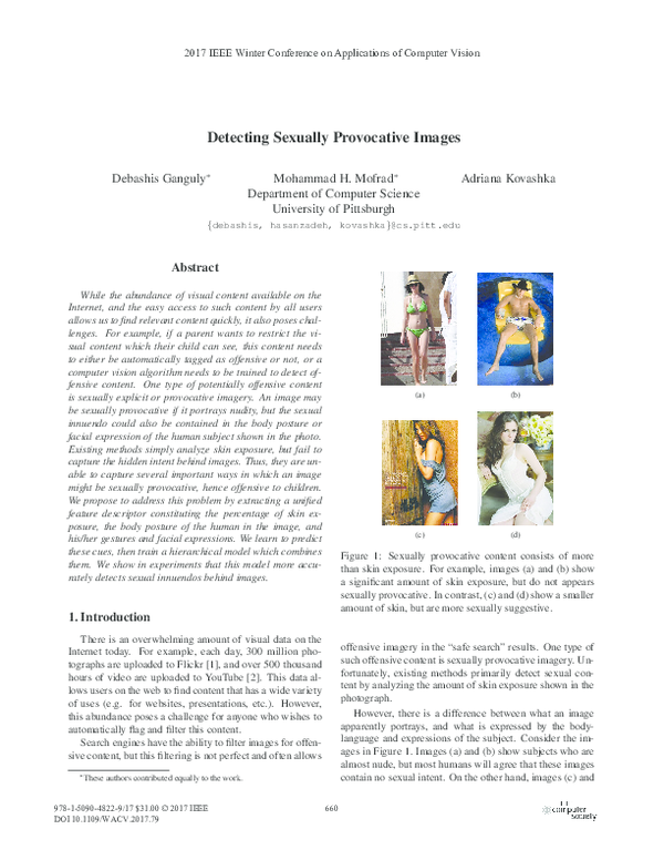 (PDF) Detecting Sexually Provocative Images