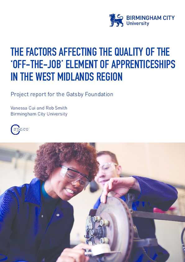 (PDF) THE FACTORS AFFECTING THE QUALITY OF THE 'OFF-THE-JOB' ELEMENT OF ...