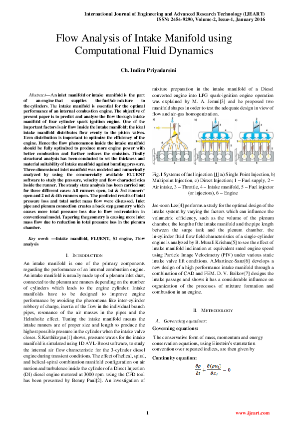 (PDF) Flow Analysis of Intake Manifold using Computational Fluid Dynamics