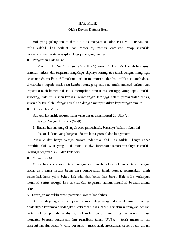 (PDF) HAK MILIK