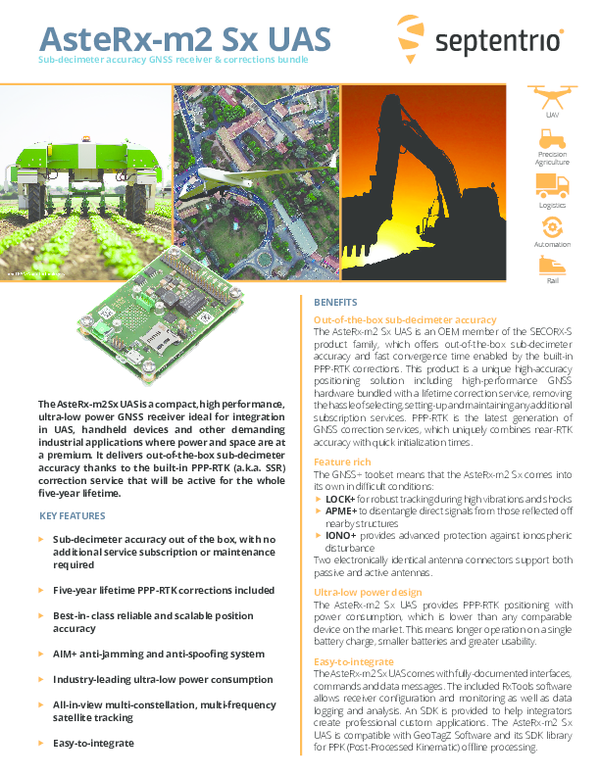 (PDF) AsteRx-m2 Sx UAS Sub-decimeter accuracy GNSS receiver ...