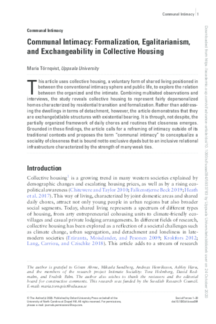 (PDF) Communal Intimacy: Formalization, Egalitarianism, and ...