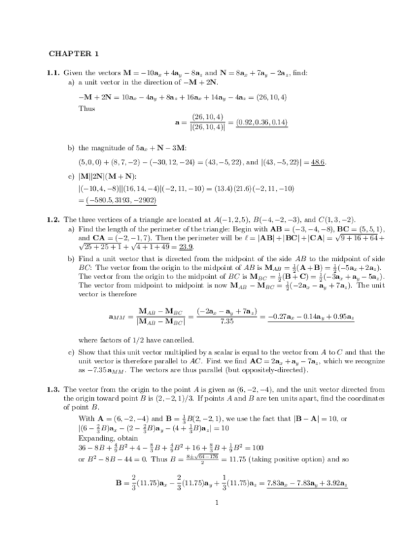 (PDF) Engineering Electromagnetics 7th Edition William H. Hayt Solution ...