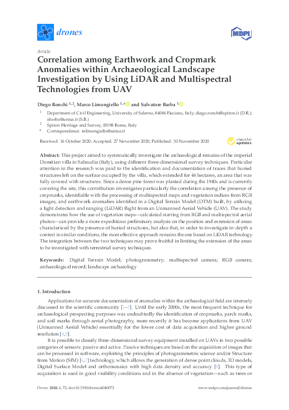 (PDF) Correlation among Earthwork and Cropmark Anomalies within Archaeological Landscape ...