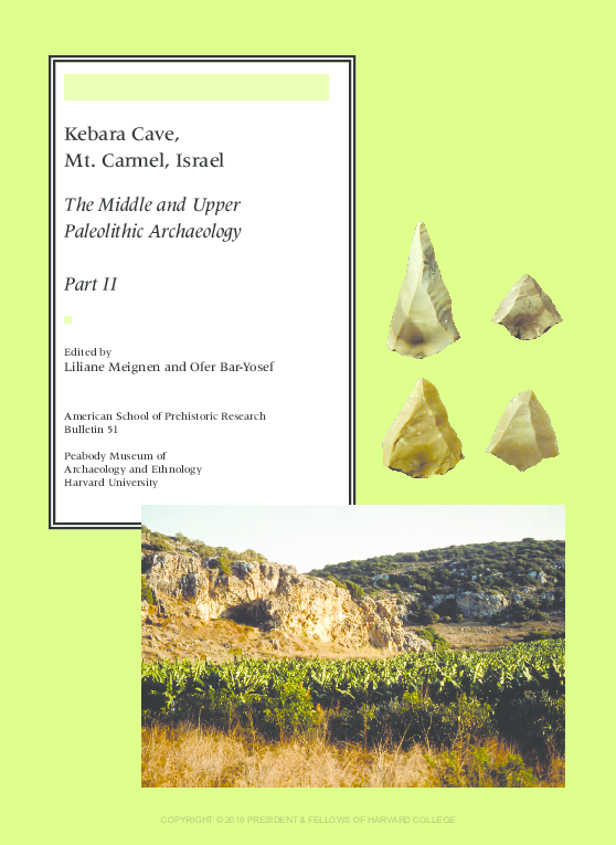 (PDF) 2019 Meignen Speth & Bar-Yosef (Changes in the Use of Kebara Cave ...