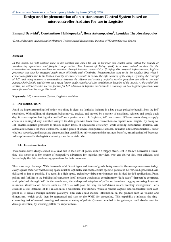 Pdf Design And Implementation Of An Autonomous Control System Based On Microcontroller Arduino