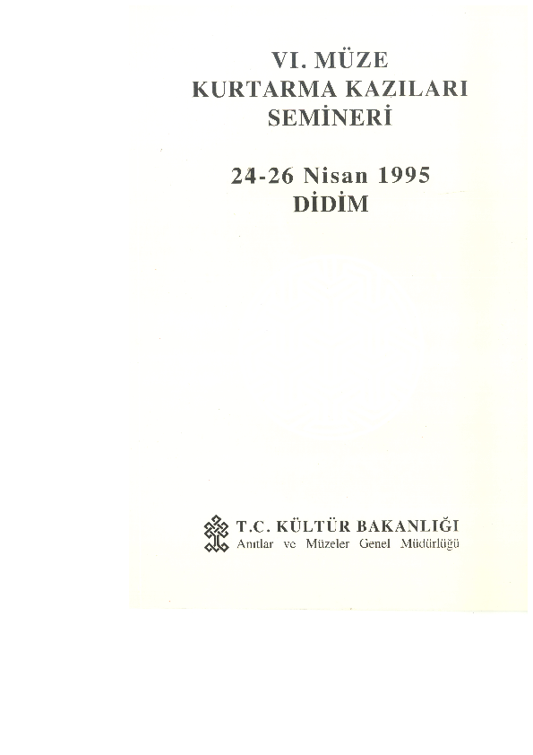 (PDF) Taner Aksoy Üçtepeler Büyük Tümülüs Kurtarma Kazısı
