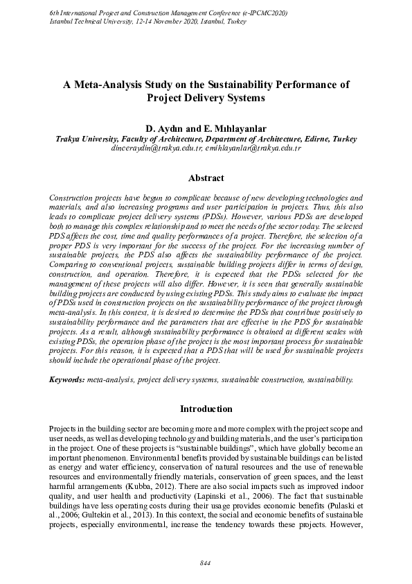 (PDF) A Meta-Analysis Study on the Sustainability Performance of ...