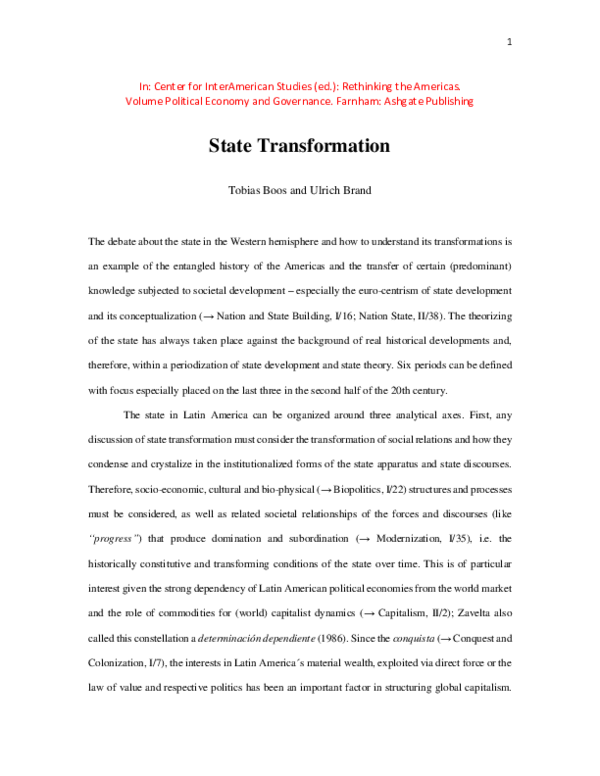 (PDF) State Transformation