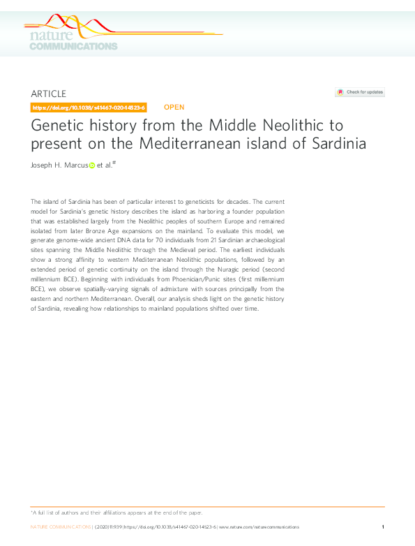 (PDF) GENETIC HISTORY FROM THE MIDDLE NEOLITHIC TO PRESENT ON THE ...