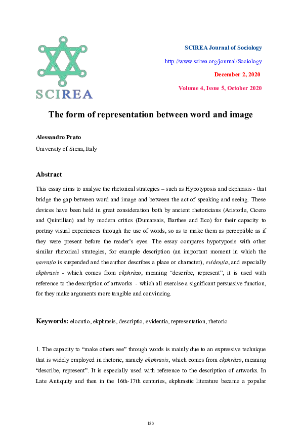(PDF) The form of representation between word and image