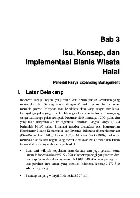 (PDF) Isu, Konsep, dan Implementasi Bisnis Wisata Halal