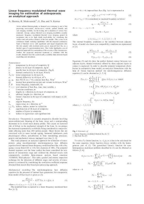 Pdf Linear Frequency Modulated Thermal Wave Imaging For Estimation Of