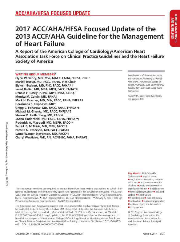 (PDF) Guidelines and the Heart Failure 2017