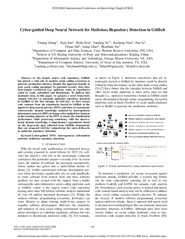 (PDF) Cyber-guided Deep Neural Network for Malicious Repository ...