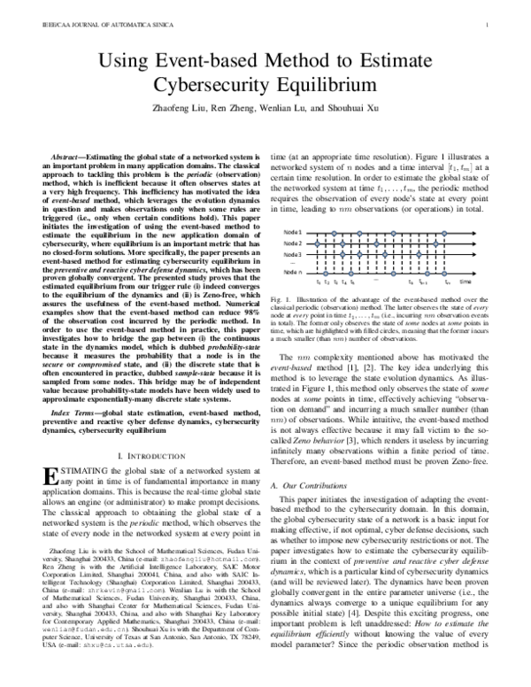 (PDF) Using Event-based Method to Estimate Cybersecurity Equilibrium