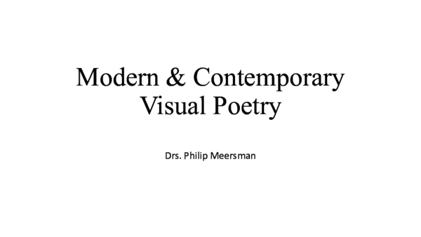 (PPT) Workshop on Visual Poetry by Philip Meersman at KZNSA