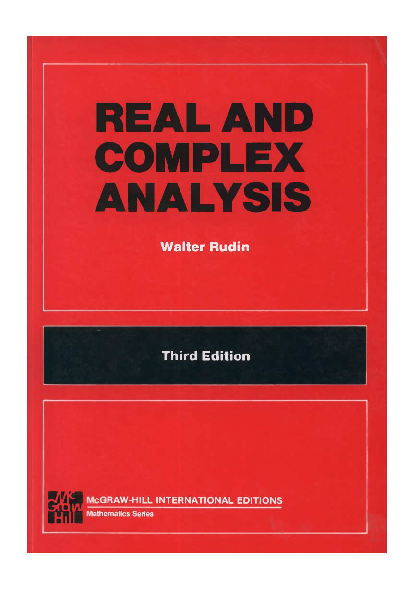 (PDF) REAL AND COMPLEX ANALYSIS