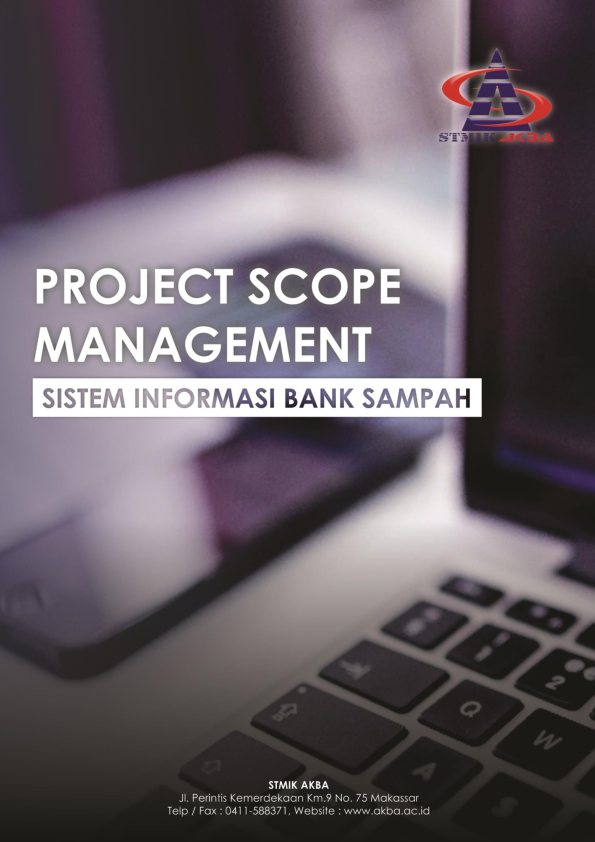 (PDF) Project Scope Management Sistem Informasi Bank Sampah