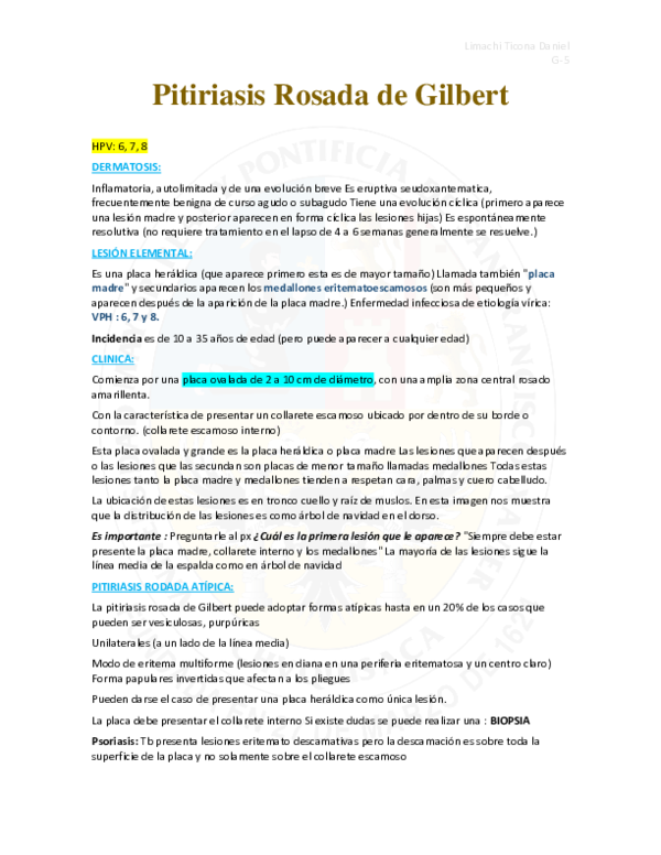(PDF) Pitiriasis Rosada de Gilbert