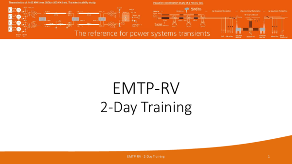 (PDF) EMTP-RV Training Slide
