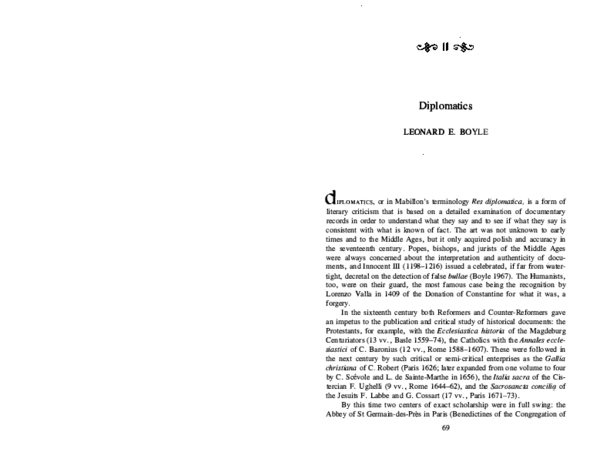 (PDF) Leonard E. Boyle, “Diplomatics,” in James M. Powell, ed ...
