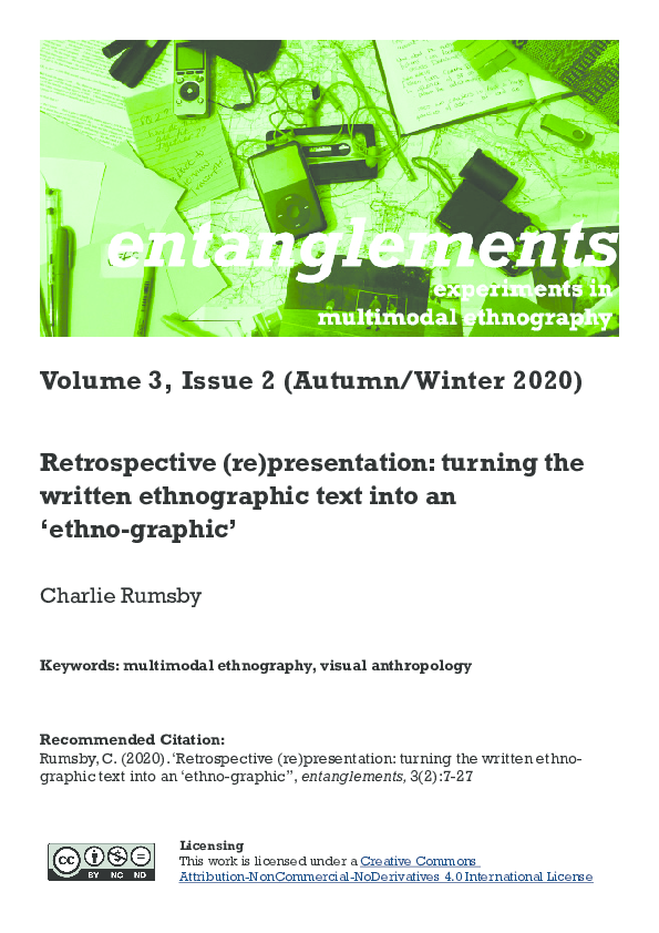 (PDF) Retrospective (re)presentation: turning the written ethnographic ...