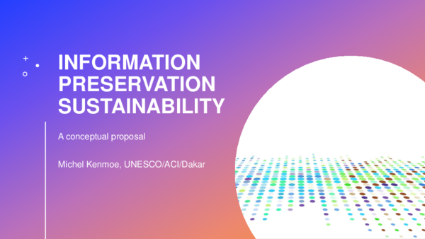 (PDF) Information preservation sustainability - A concept proposal