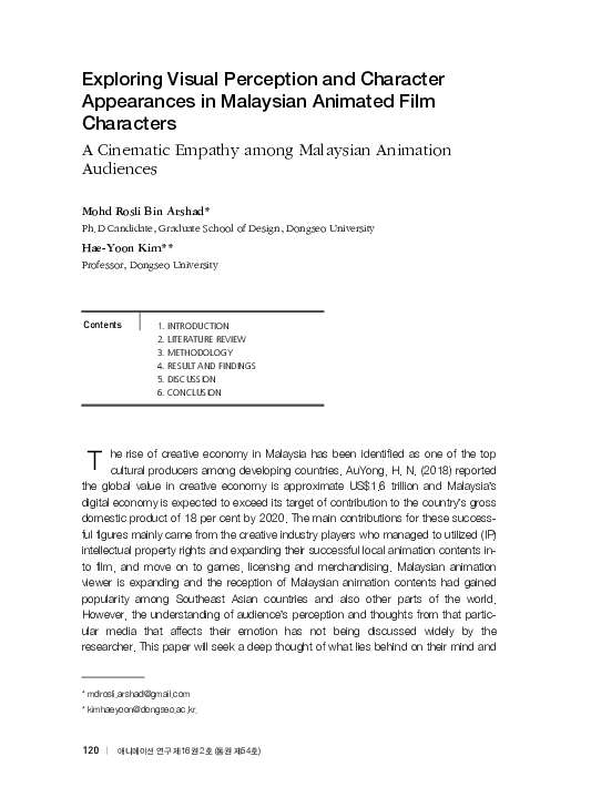 (PDF) Exploring Visual Perception and Character Appearances in ...
