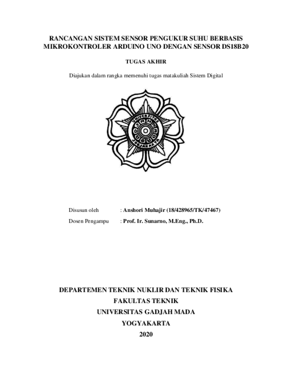 Pdf Rancangan Sistem Sensor Pengukur Suhu Berbasis Mikrokontroler Arduino Uno Dengan Sensor