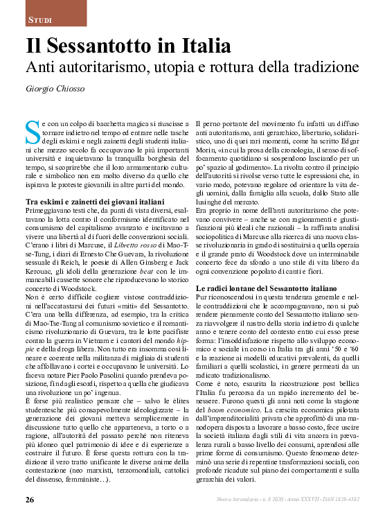 (PDF) Il Sessantotto in Italia Anti autoritarismo, utopia e rottura ...