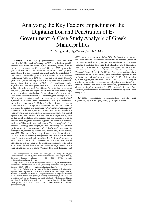 (PDF) Analyzing the Key Factors Impacting on the Digitalization and ...