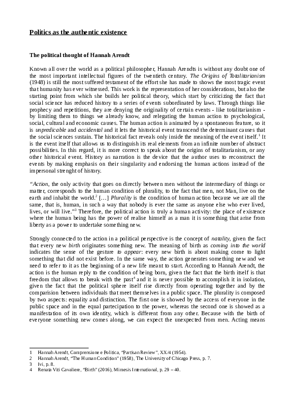 (PDF) Politics as the authentic existence. The political thought of ...