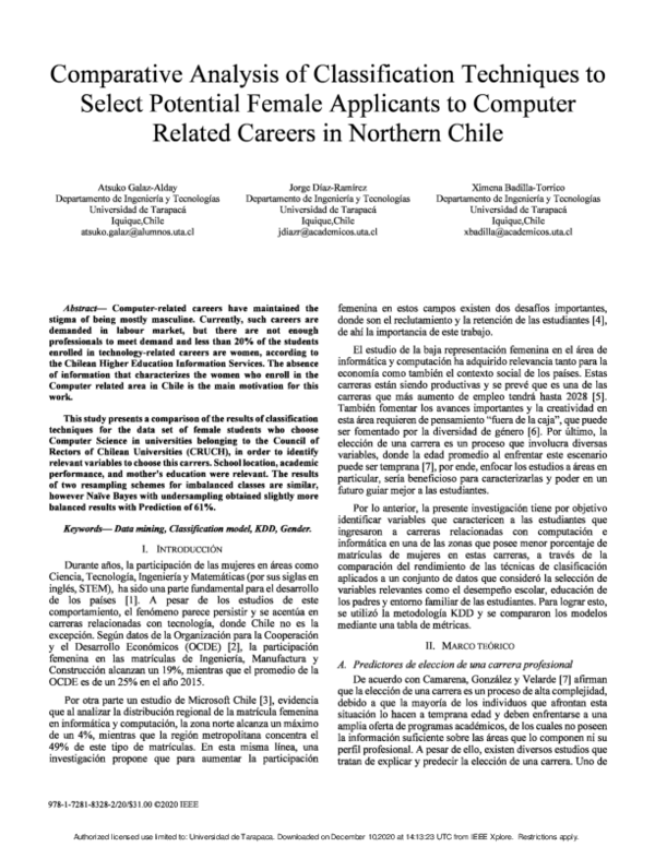 Pdf Comparative Analysis Of Classification Techniques To Select