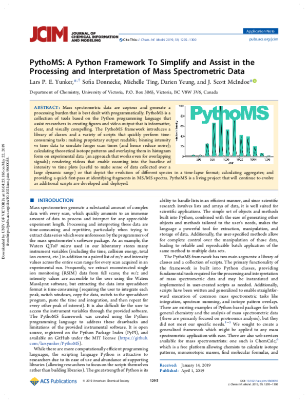 (PDF) PythoMS: A Python Framework To Simplify and Assist in the ...