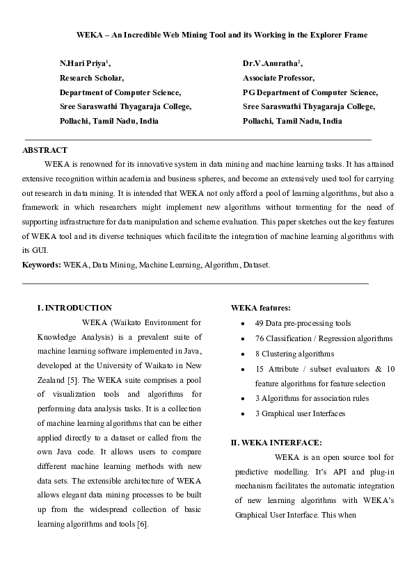 (DOC) I PAPER (WEKA)