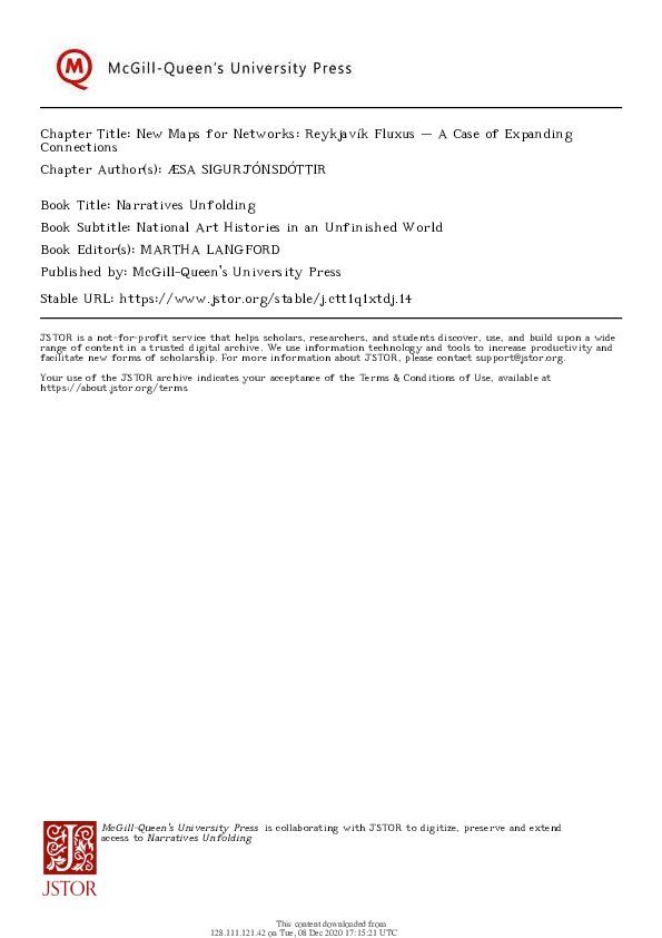 (PDF) "New Maps for Networks: Reykjavík Fluxus - a Case of Expanding ...