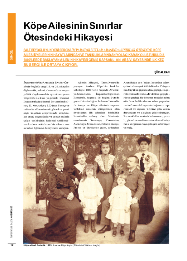 (PDF) Köpe Ailesinin Sınırlar Ötesindeki Hikayesi (The Kope Family's ...