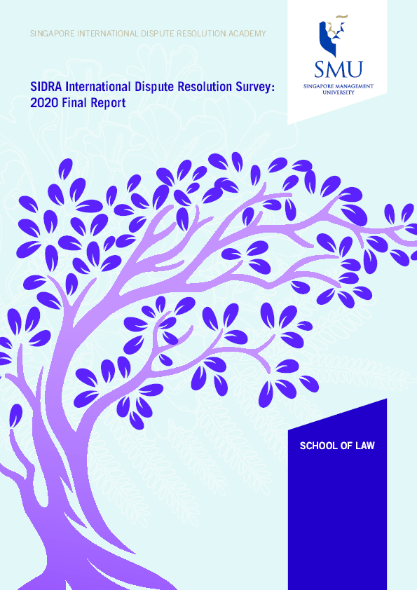 (PDF) International Dispute Resolution Survey: 2020 Final Report