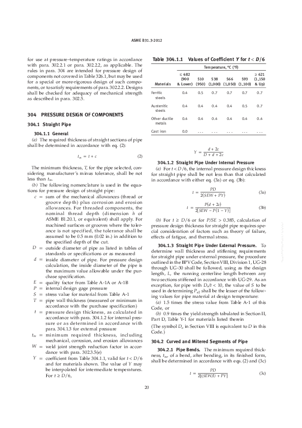 (PDF) 304 PRESSURE DESIGN OF COMPONENTS