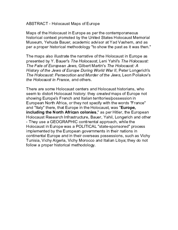 (PDF) Abstract Holocaust Map