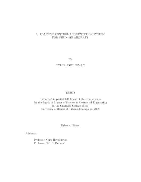 L1 Adaptive Control Augmentation System for the X-48B Aircraft