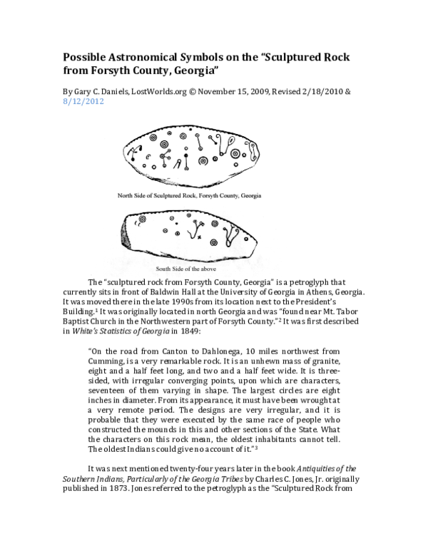 (PDF) Possible Astronomical Symbols on the "Sculptured Rock from ...