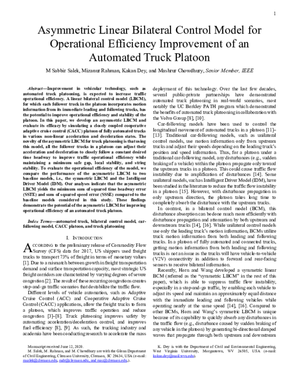 (PDF) Asymmetric Linear Bilateral Control Model for Operational Efficiency Improvement of an ...