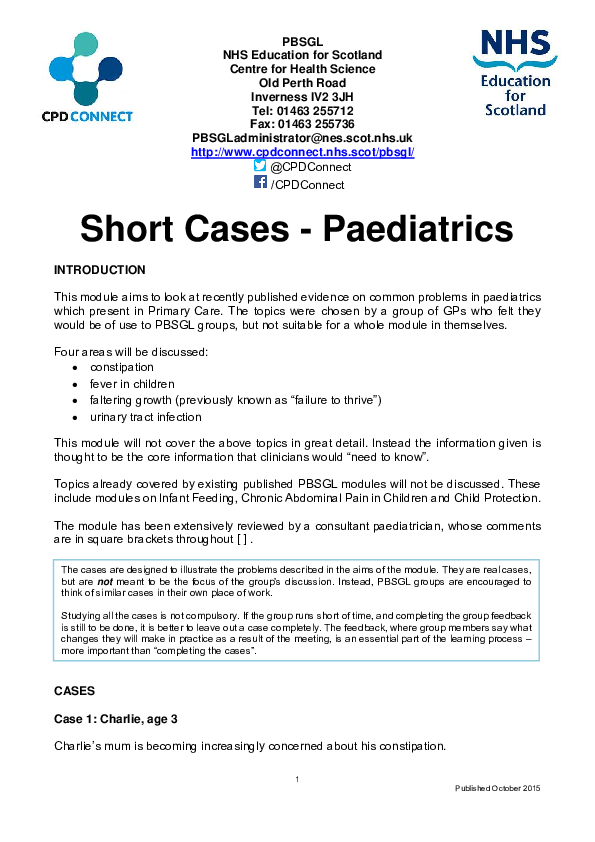 (PDF) Short Cases -Paediatrics