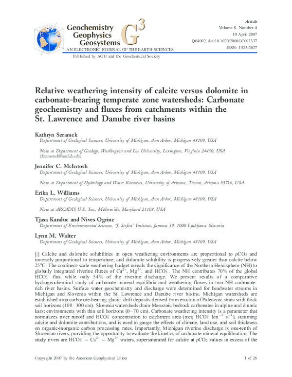 (PDF) Measurement of Calcite Ion Activity Products in Soils | James ...